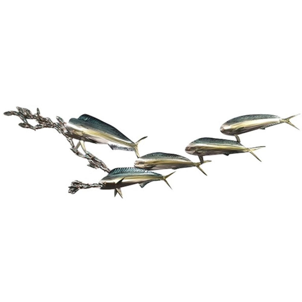 Mahi Mahi Chasing Sardines Metal Art – ShoreDecor