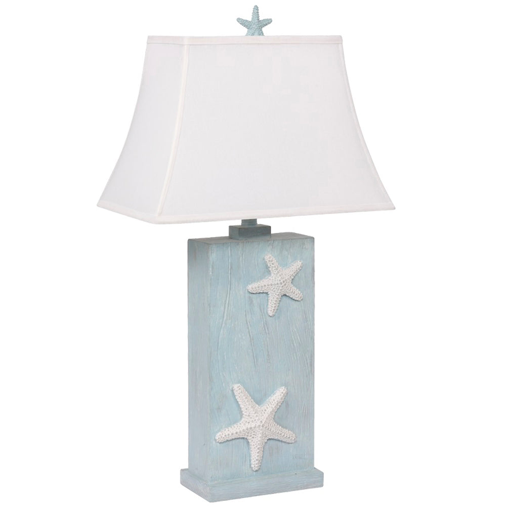 Washed Blue Starfish Table Lamp – ShoreDecor