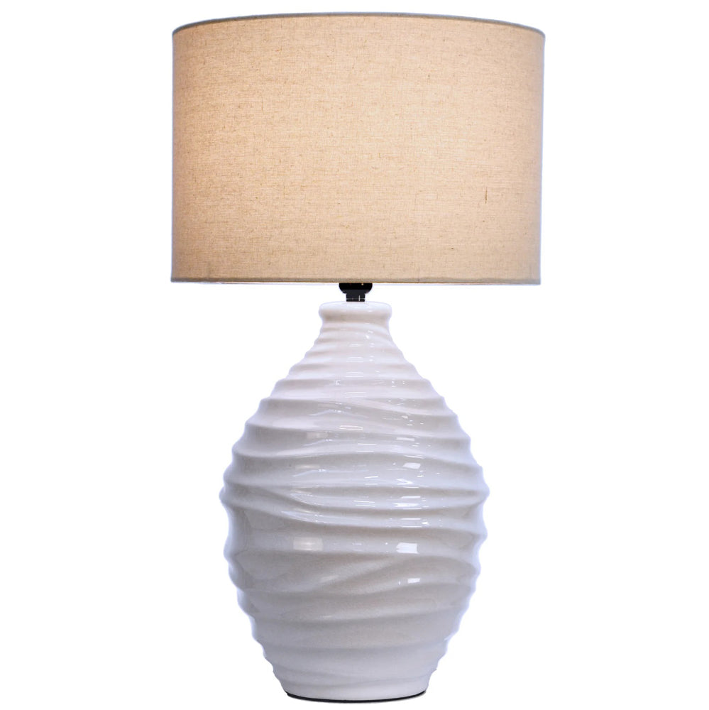 White Wave Table Lamp – ShoreDecor